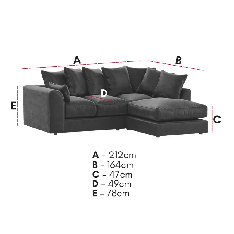 Sofia 2 Piece Corner Couch /Sofa – Dreamy Comfort